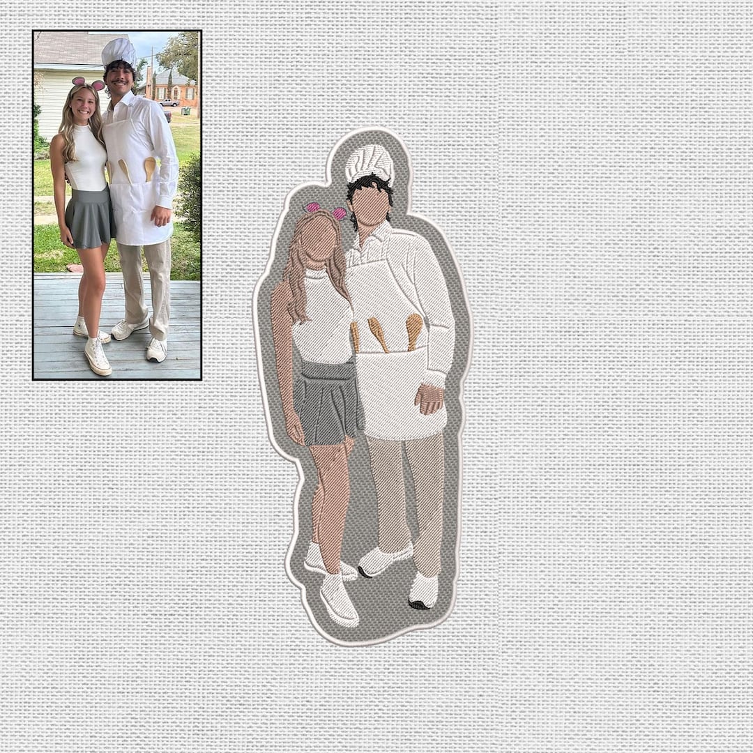 Custom Embroidered Portrait Patch, Personalized Photo Applique - Etsy