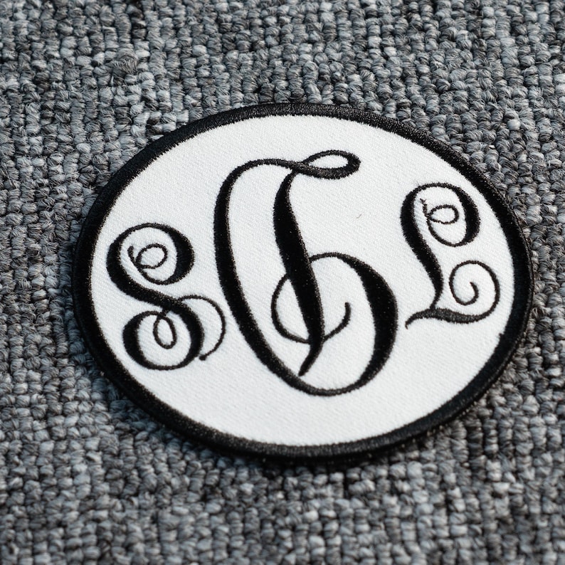 Personalized Circle Monogram Initials Name Patch, Custom Name Patches ...