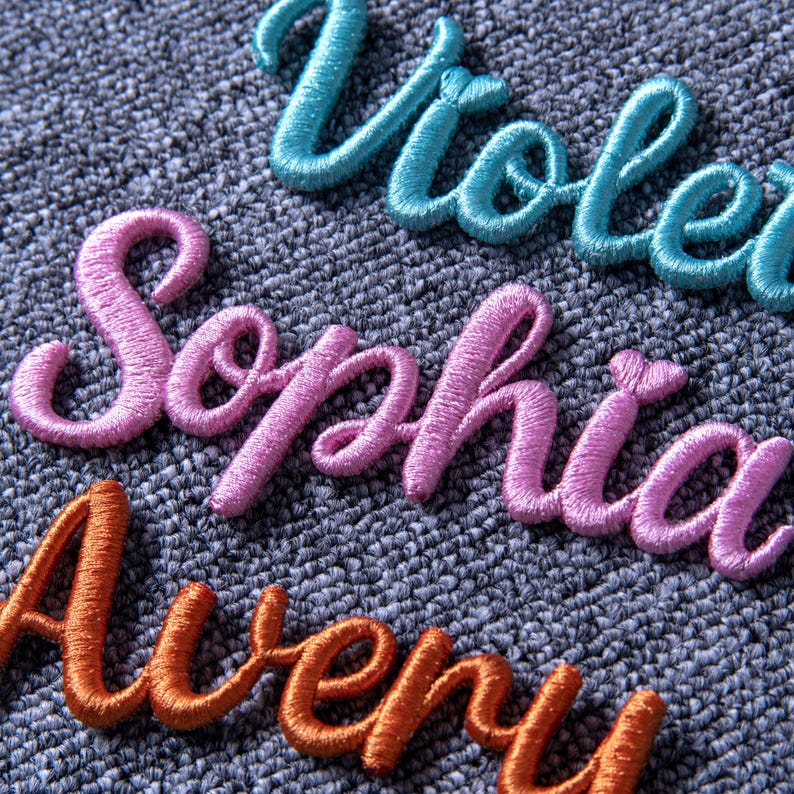 Custom Name 3D Iron on Patch: Personalized Embroidered Name Patches for ...