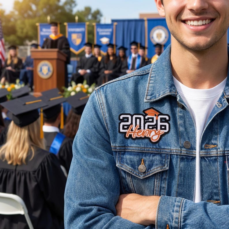 Custom Class of 2026 Embroidered Graduation Patch, Personalized ...