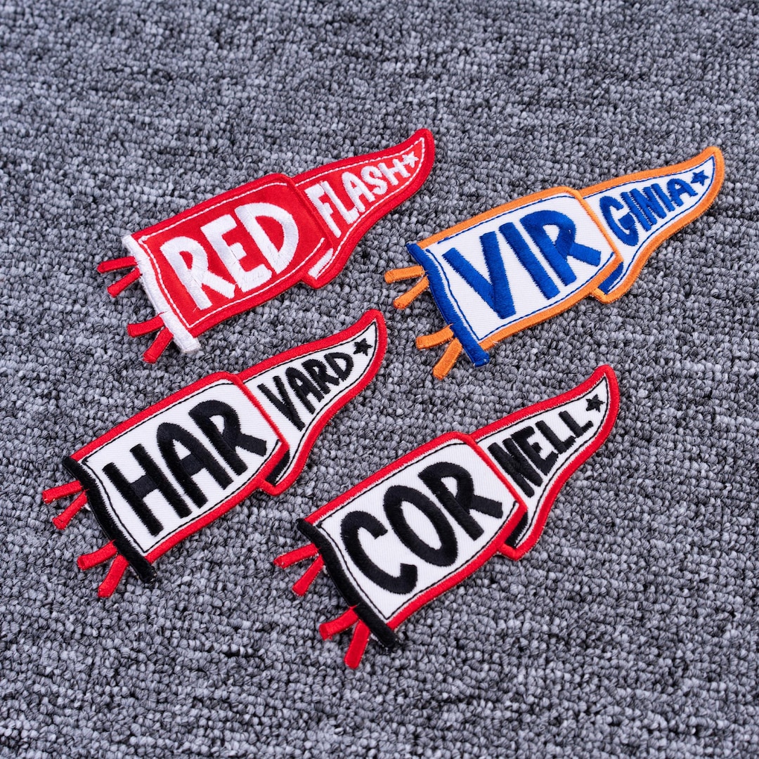 Personalized Pennant Patch With Team Name, Pennant Patch, Custom High ...