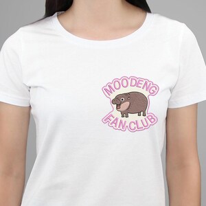 Embroidered Moo Deng Fan Club Patch, Cute Moo Deng Iron on Patch, Baby ...