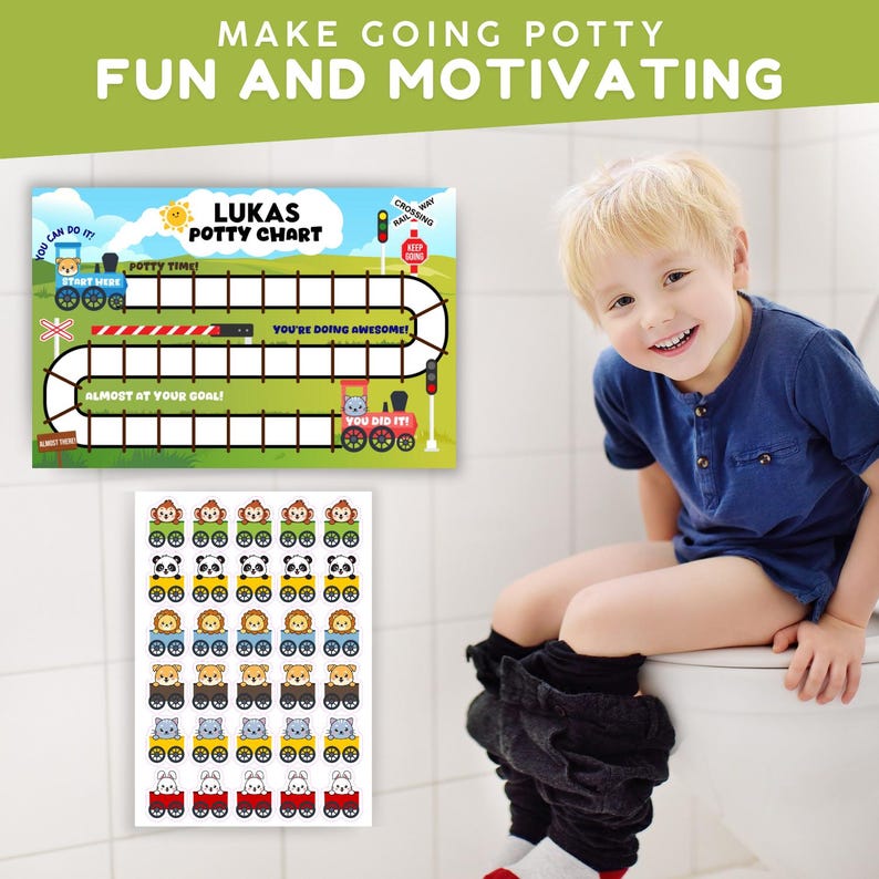 Train Potty Training Chart - Large and Custom! - Etsy