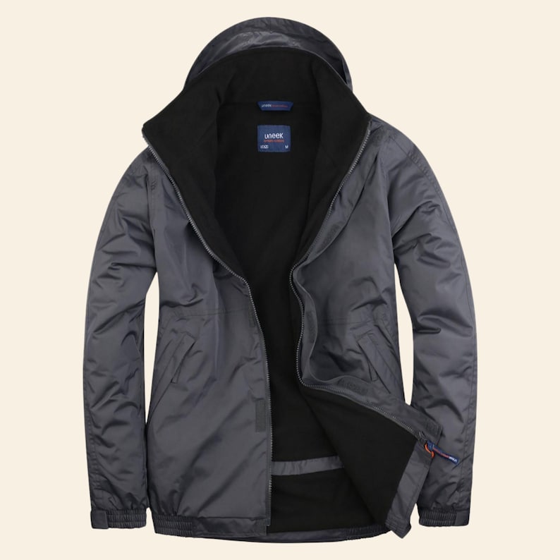 Embroidered Outdoor Jacket, Personalised Zip up Jacket, Custom Text ...