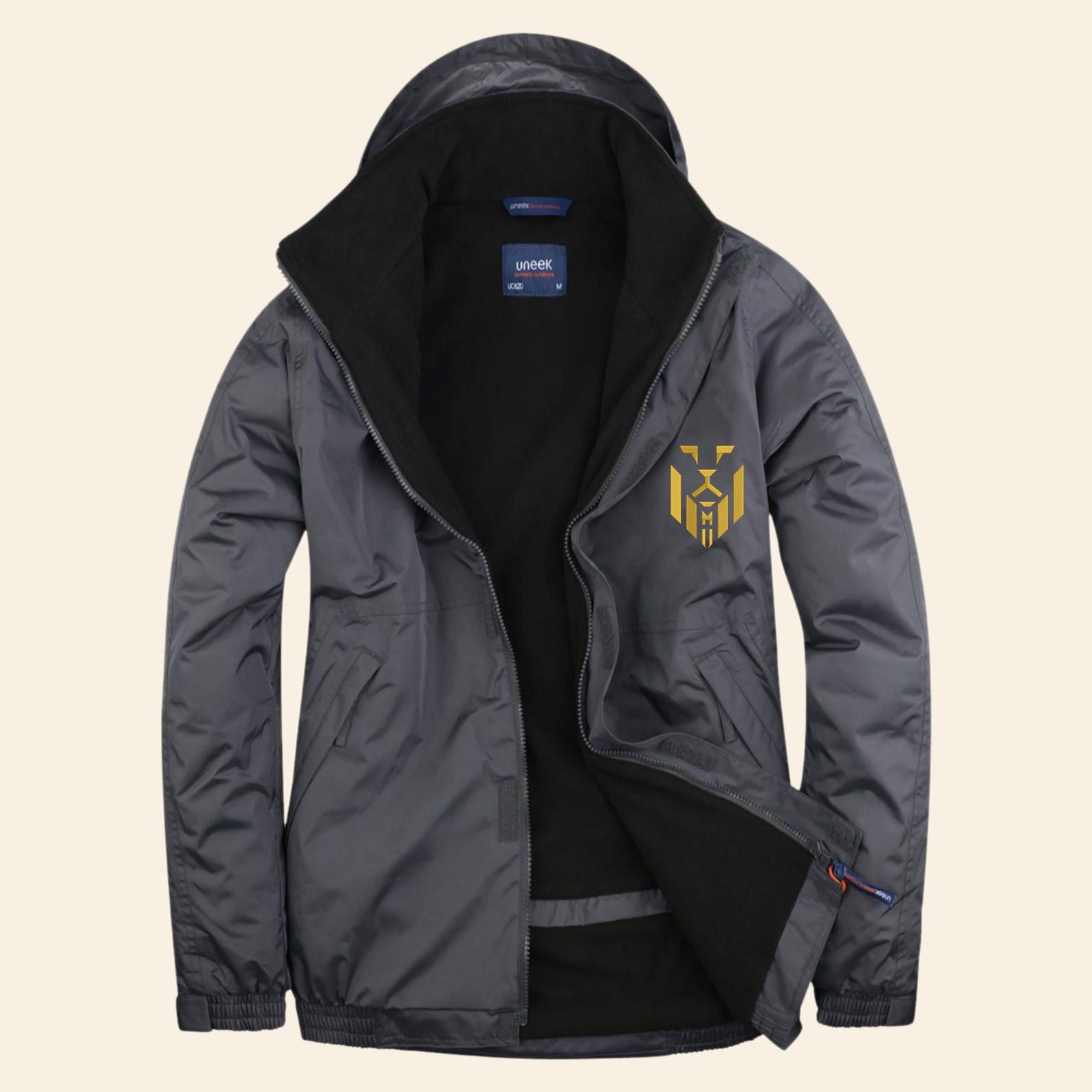 Embroidered Outdoor Jacket, Personalised Zip up Jacket, Custom Text ...