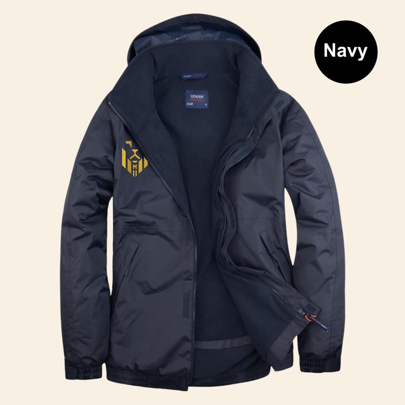 Personalized Embroidered Zip-up Jacket | Custom Back Text & Monogram ...
