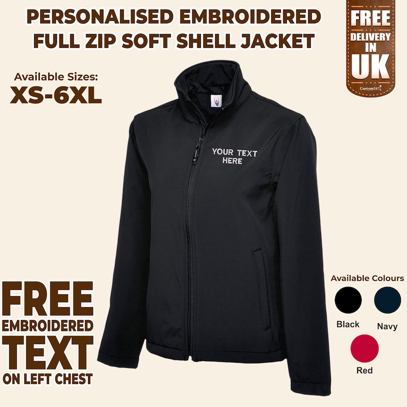 Custom Logo Softshell - Etsy UK