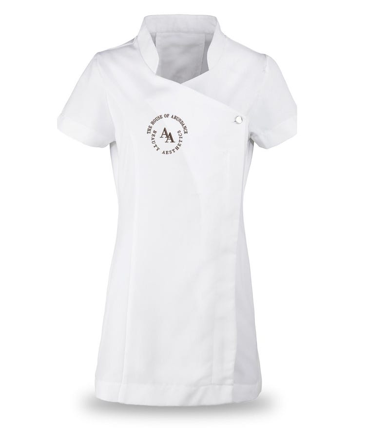 Custom Embroidered Tunic With Name/logo, Ladies Beauty Salon Uniform ...