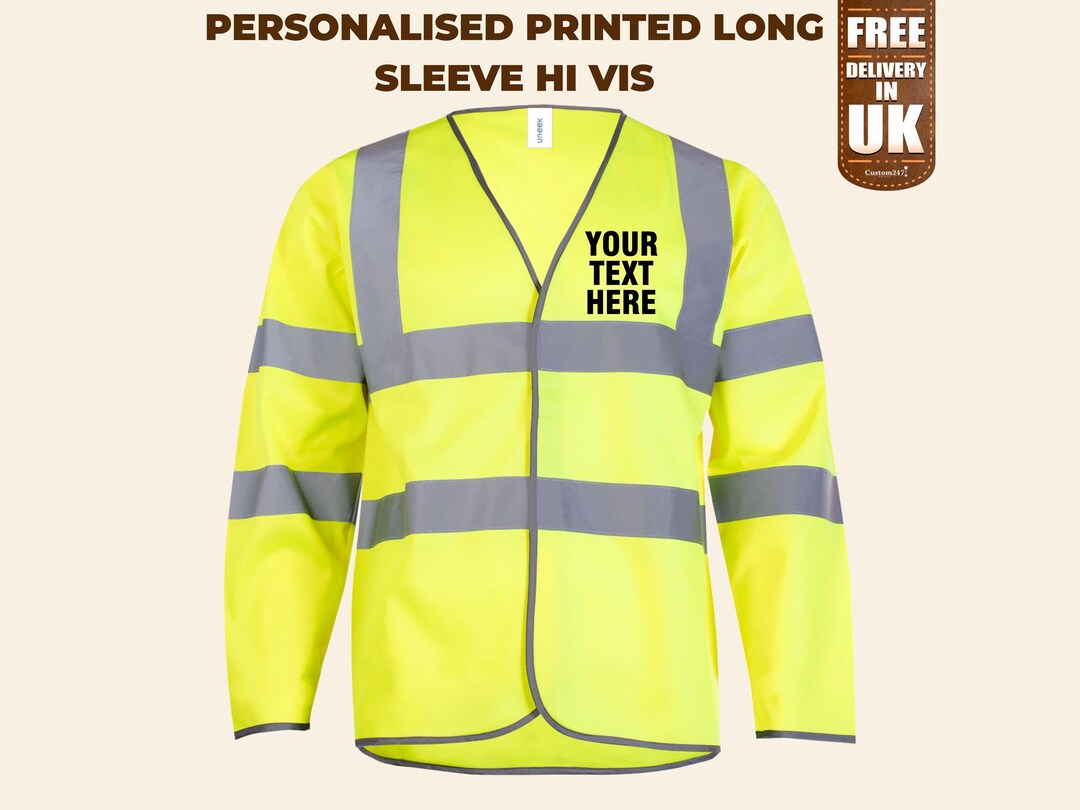 Custom Long Sleeve Jacket With Text/logo – Personalized Printed Company ...