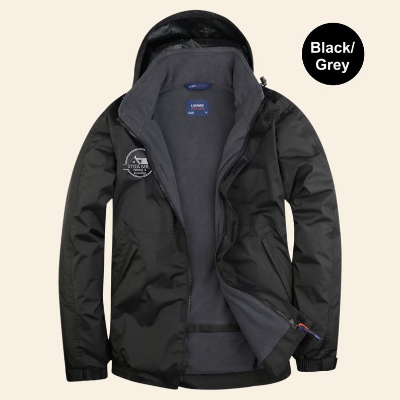 Personalized Embroidered Zip-up Jacket | Custom Back Text & Monogram ...