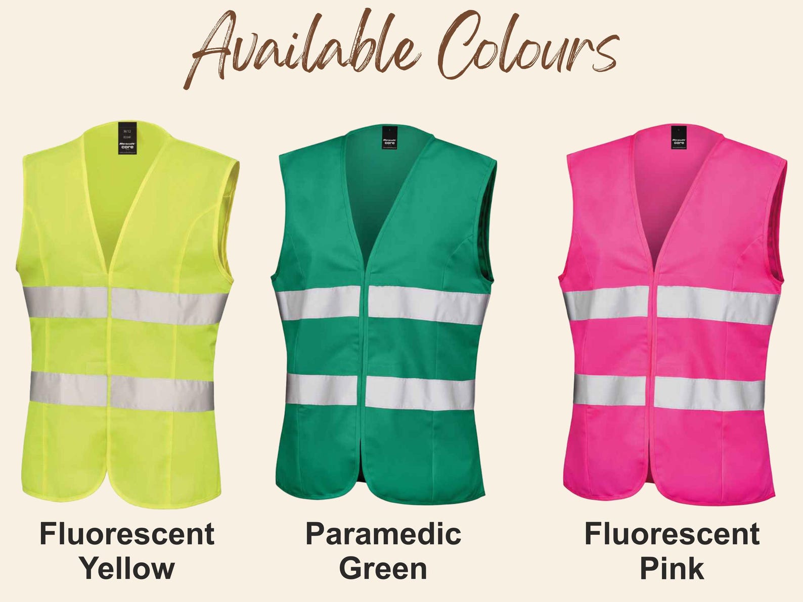 Personalised Hi Vis Safety Vest Jackets, Custom Text or Logo Printed ...