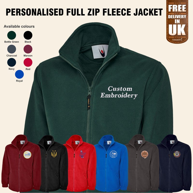 Personalized Work Zip Up - Etsy UK