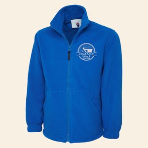 Personalised Embroidered Fleece Jacket-custom Text Work Wear Zip up ...