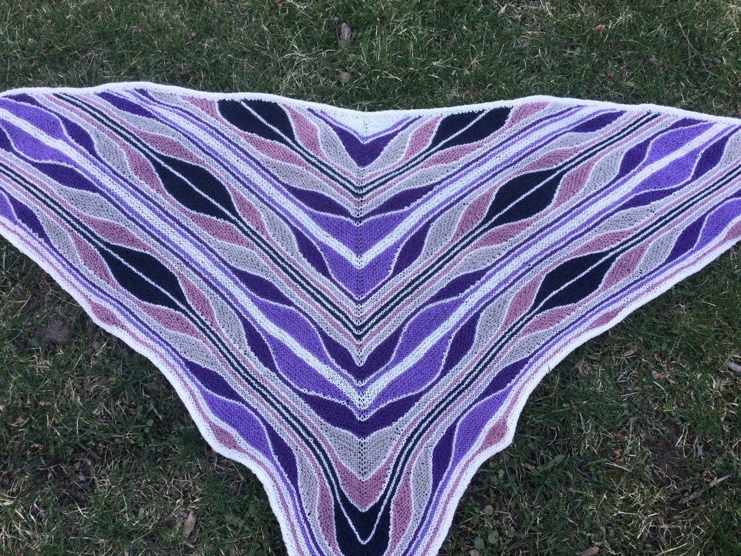 Butterfly Papillon Shawl Scarf Hand Knitted Wearable Art - Etsy