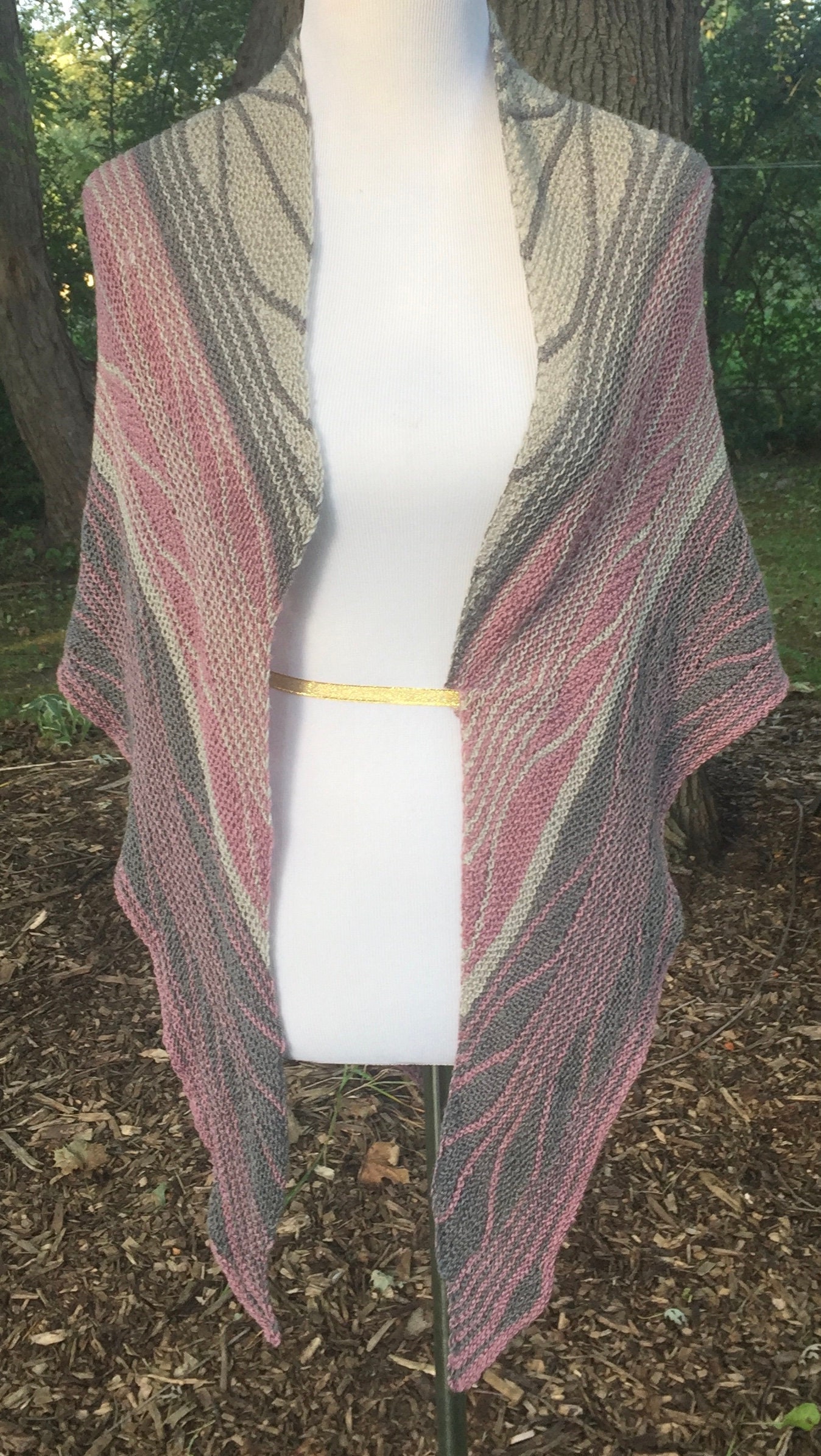 Butterfly Papillon Shawl Scarf Hand Knitted Wearable Art Triangle Made ...