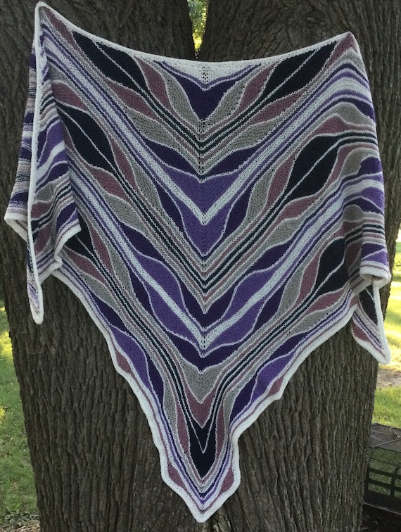 Butterfly Papillon Shawl Scarf Hand Knitted Wearable Art | Etsy