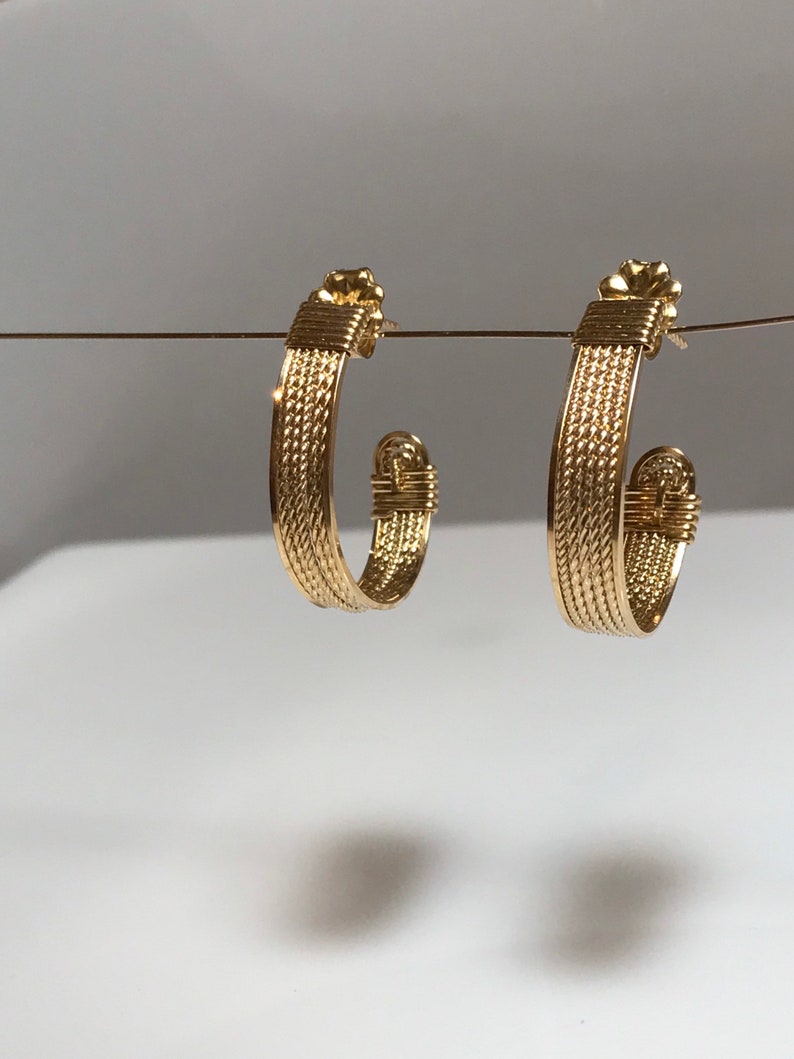 Half Loop 14kt Gold Filled Earrings - Etsy