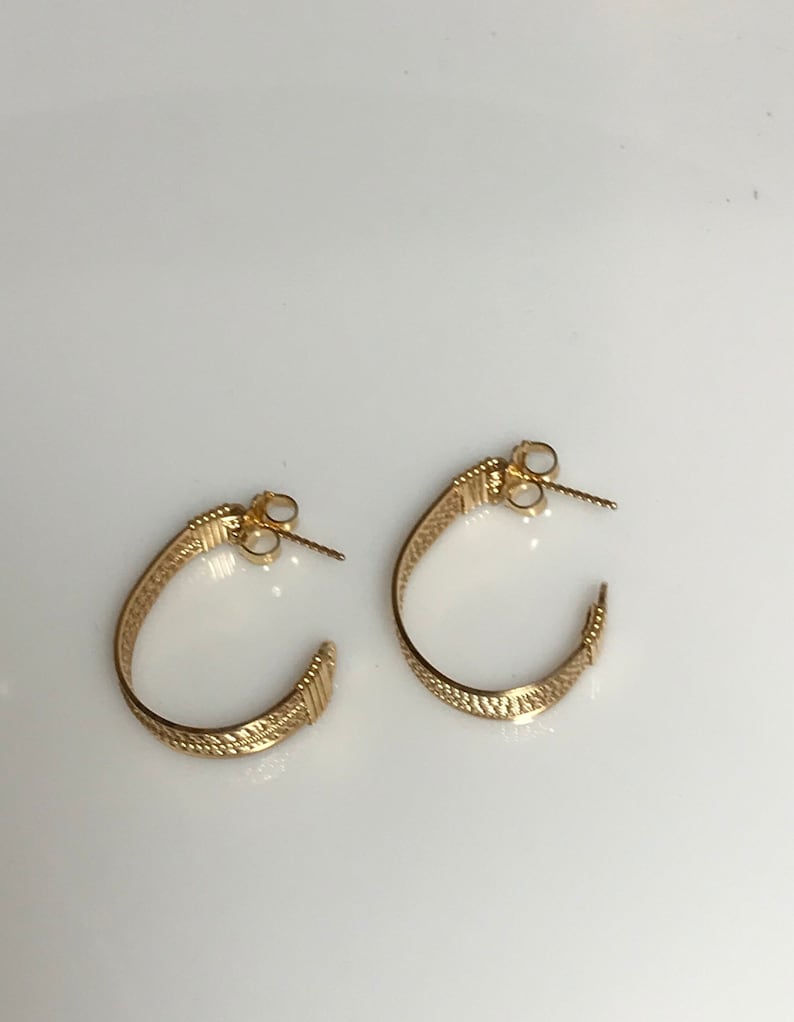 Half Loop 14kt Gold Filled Earrings - Etsy