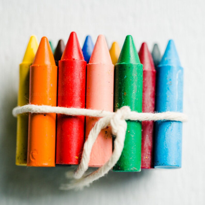 Set of 3 Square Crayon Photograph Prints, Crayon Art for Nursery ...