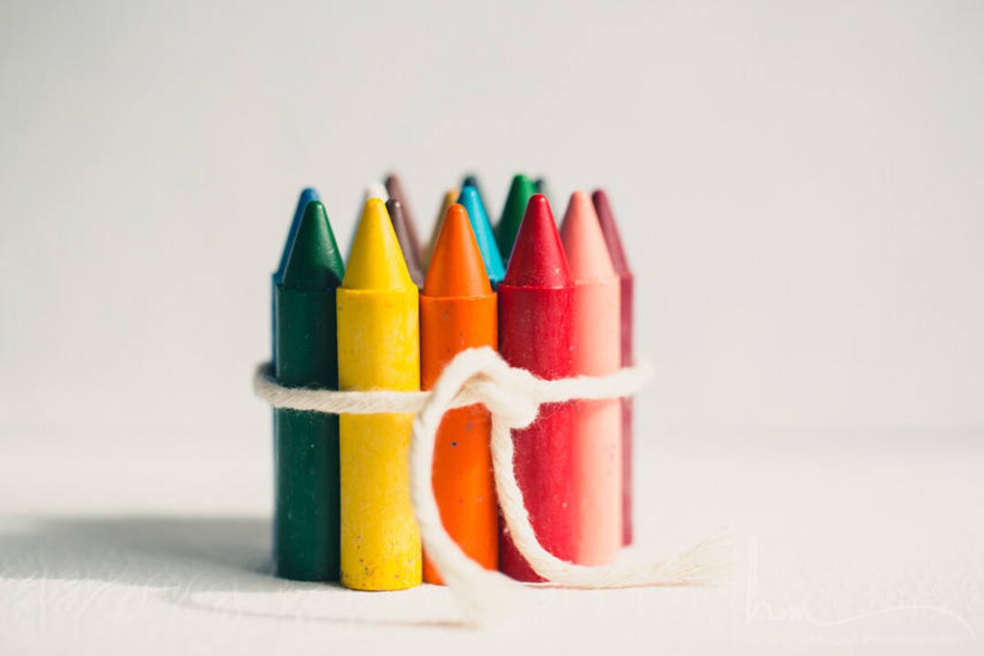 Classic Nursery Crayon Art Print, Rainbow Crayons Print for Playroom ...