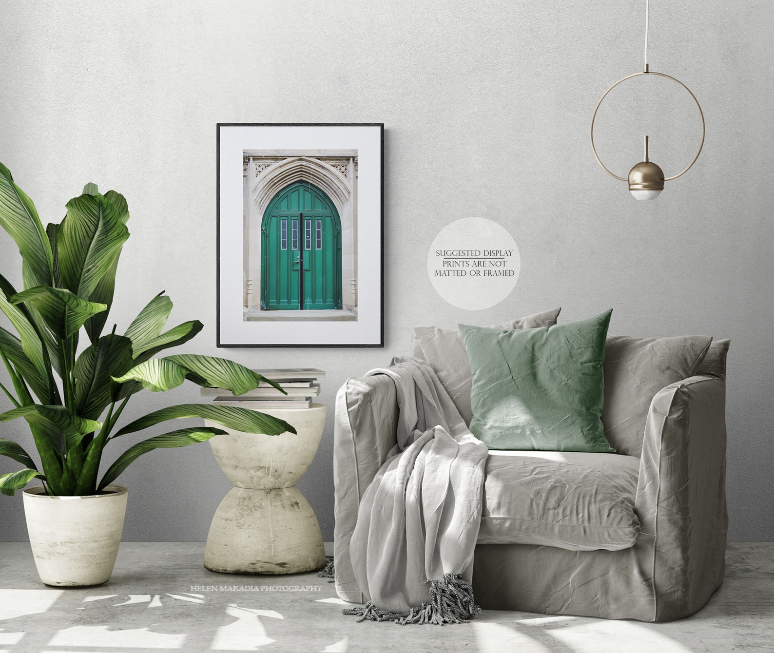 Wellesley Wall Art, Founders Hall Gothic Green Door Photograph ...