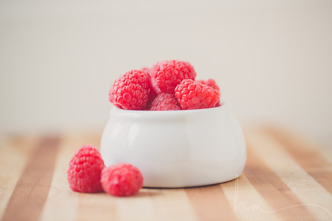 Photograph of Pink Raspberries for Kitchen and Dining Room Wall Art ...