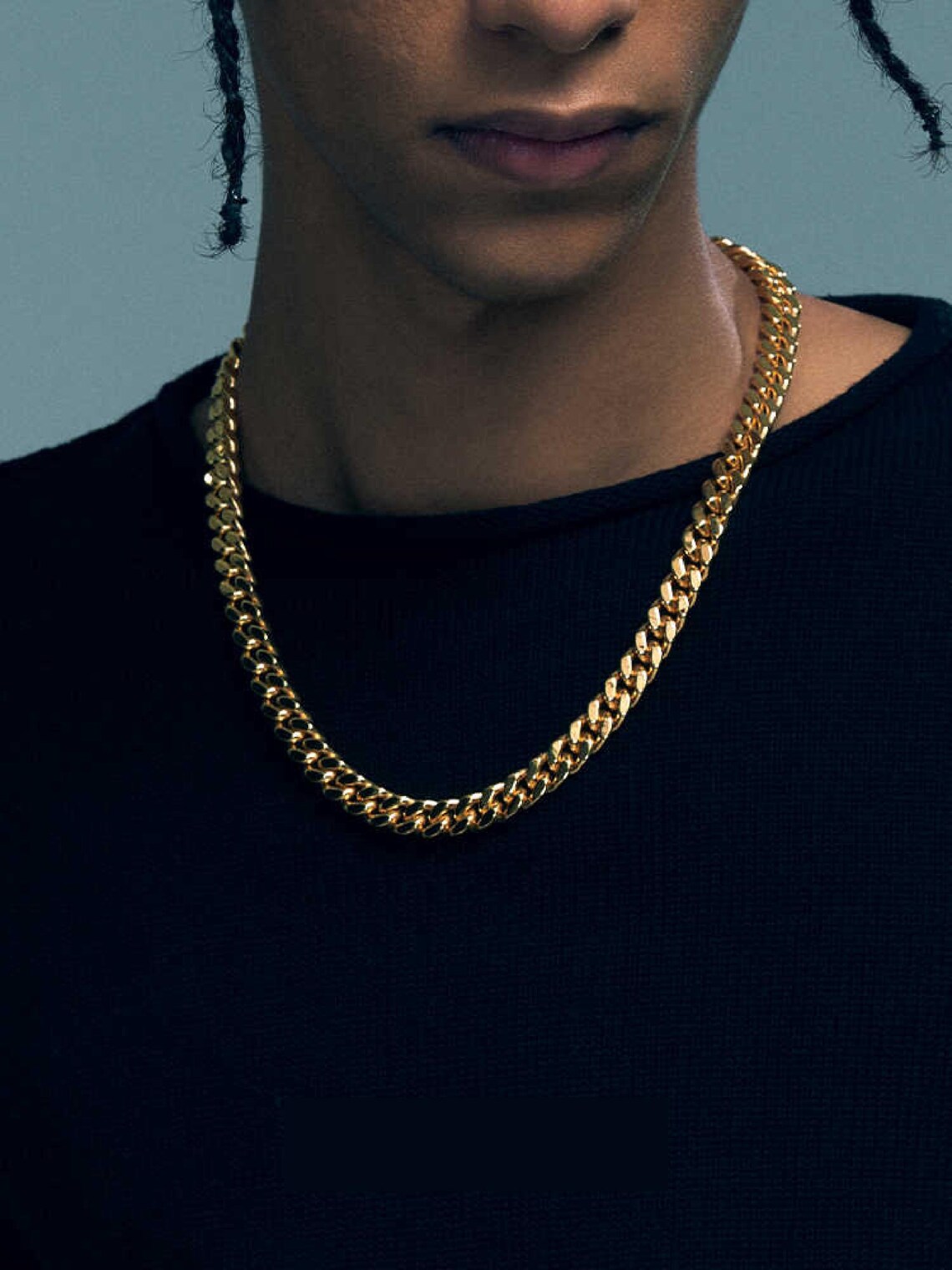 18K Gold Cuban Link Chain 3mm 6mm 8mm 10mm 12mm Mens Miami Cuban Link ...