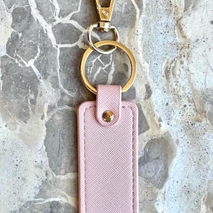 Personalised Leather Keychain Monogram Custom Keyring With Initials ...