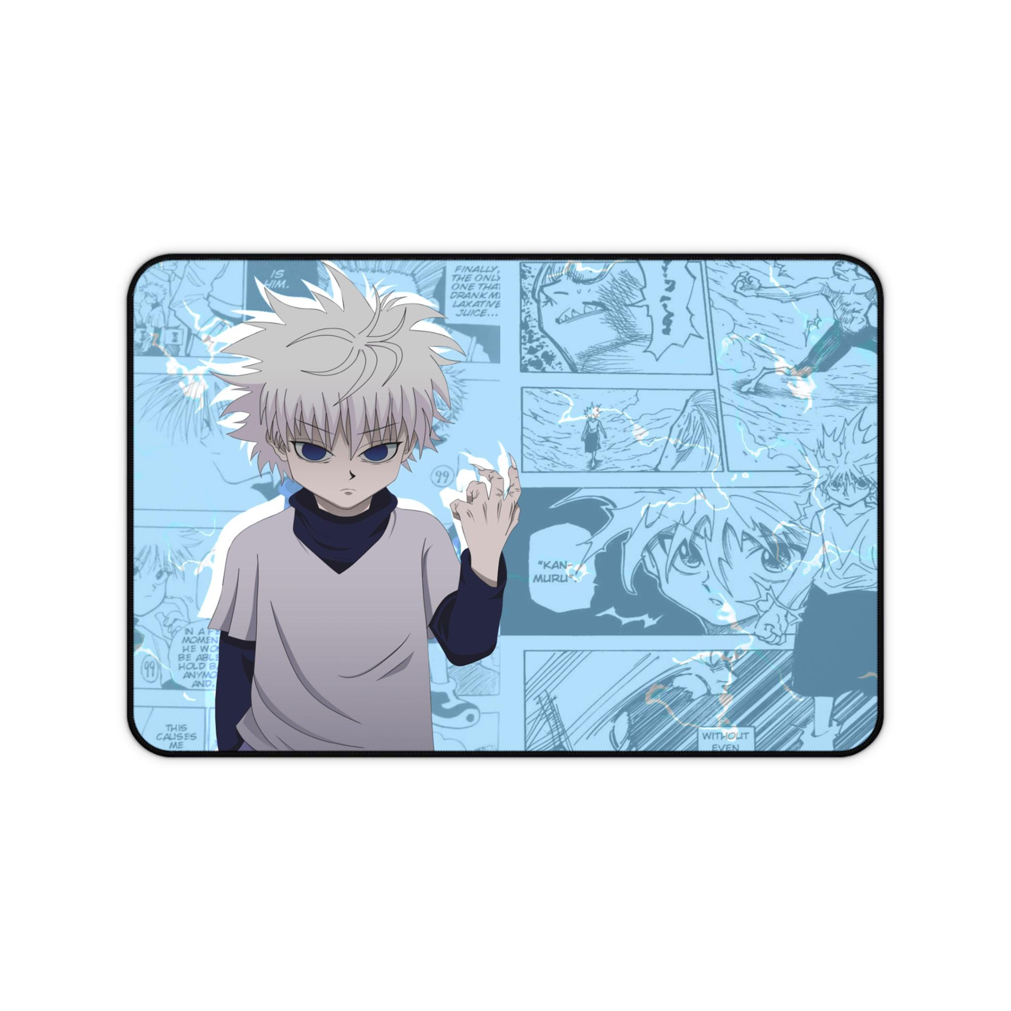 Killua Blue Hunter X Hunter Mousepad Custom Desk Mat for Home Office ...