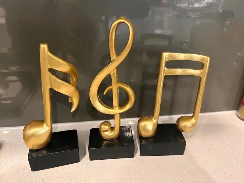 Musical Note Sculptures Treble Clef and Notes Figurines Music Artistic ...