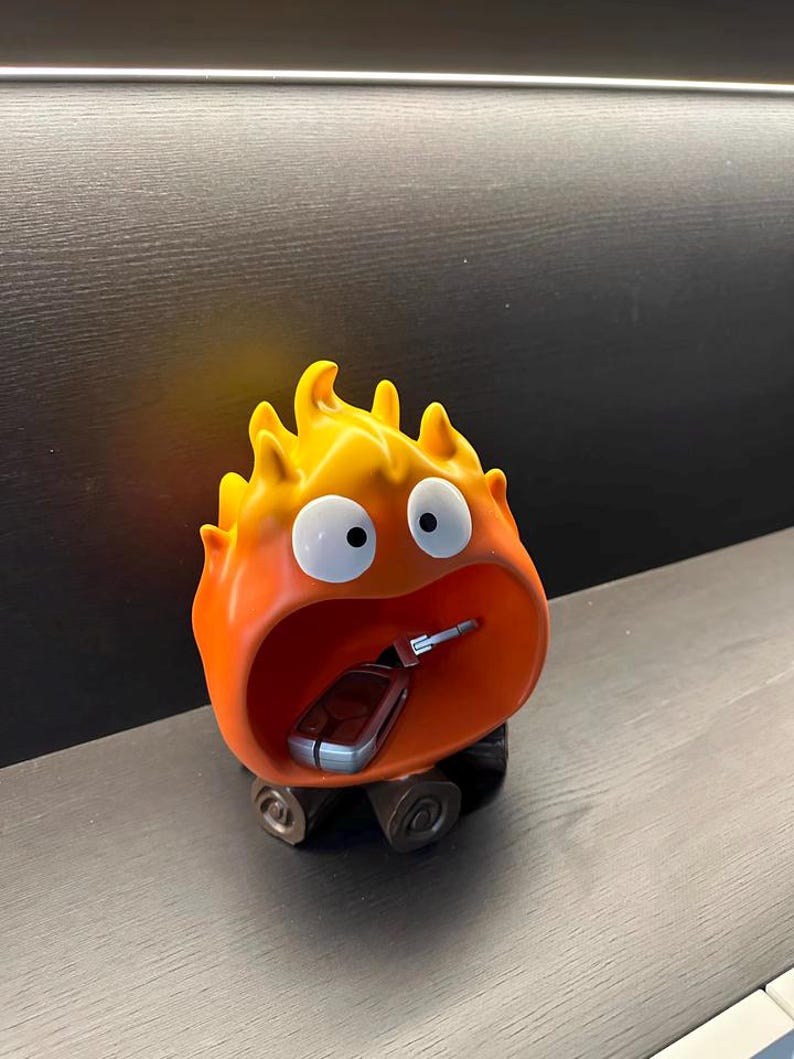 Calcifer Fire Desktop Decoration Porch Key Storage Tray Cartoon Snack ...