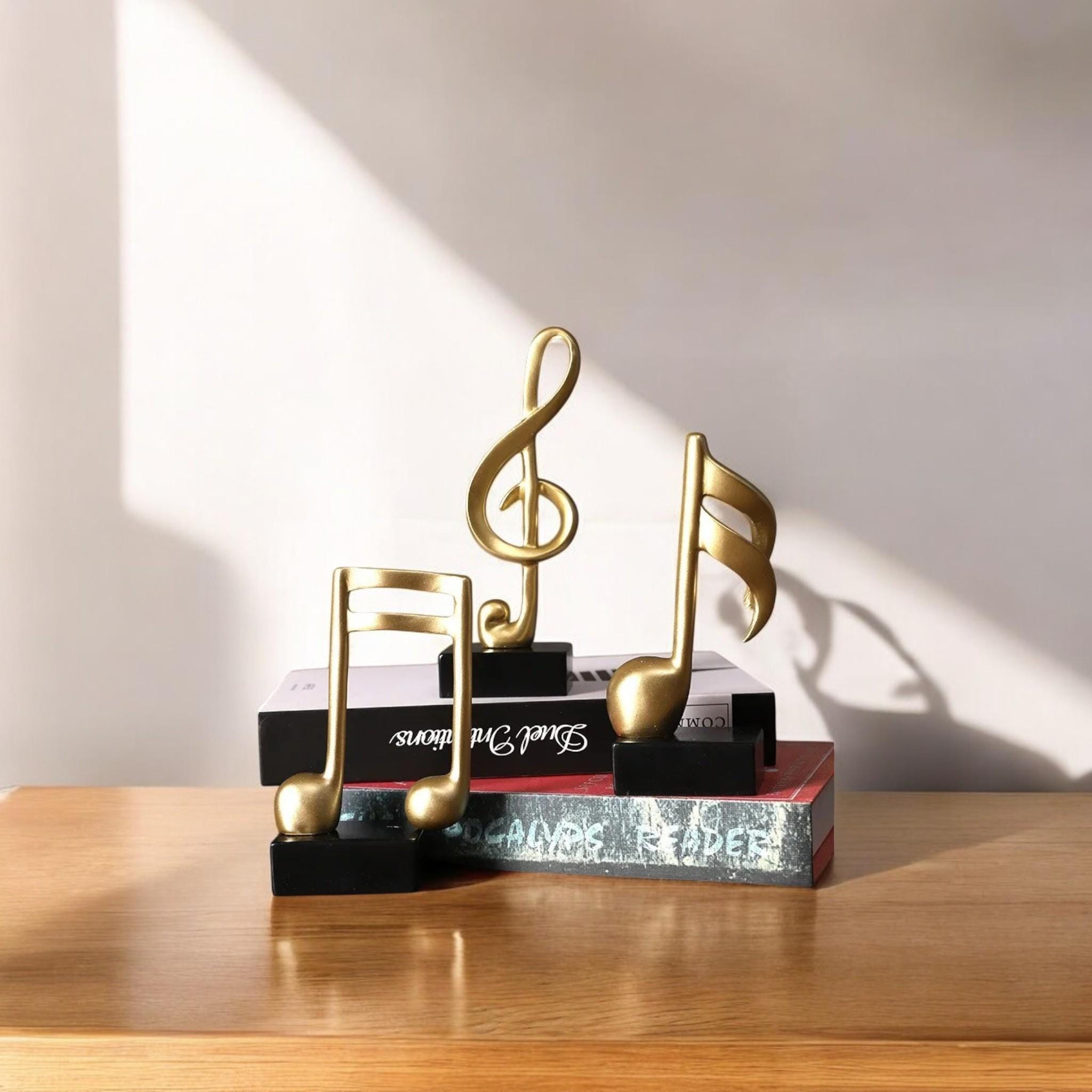 Musical Note Sculptures Treble Clef and Notes Figurines Music Artistic ...