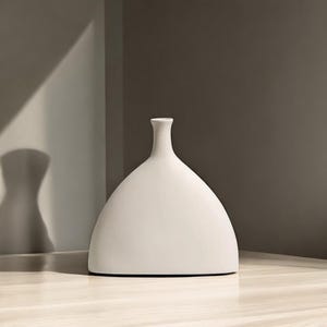 Ceramic Vase Abstract White Flower Vase Elegant Tabletop Accent - Etsy