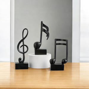 Musical Note Sculptures Treble Clef and Notes Figurines Music Artistic ...
