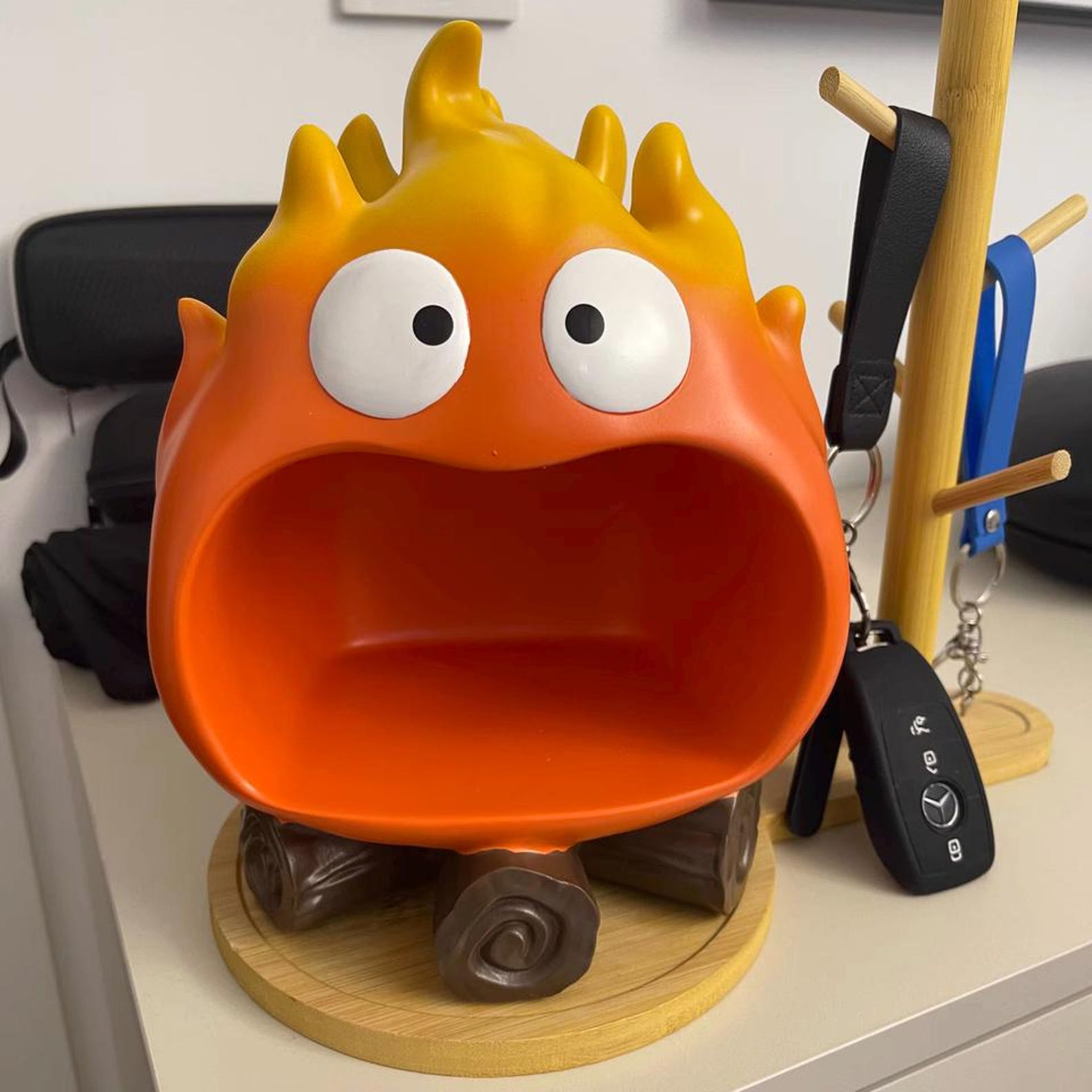 Calcifer Fire Desktop Decoration Porch Key Storage Tray Cartoon Snack ...