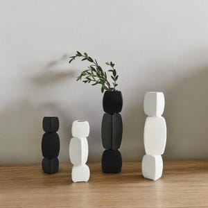 Abstract Ceramic Vase Sculpture Minimalist Geometric Art Unique Home or ...