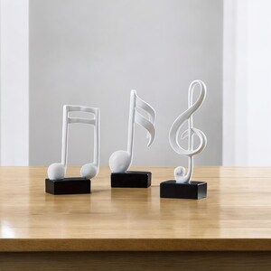Musical Note Sculptures Treble Clef and Notes Figurines Music Artistic ...