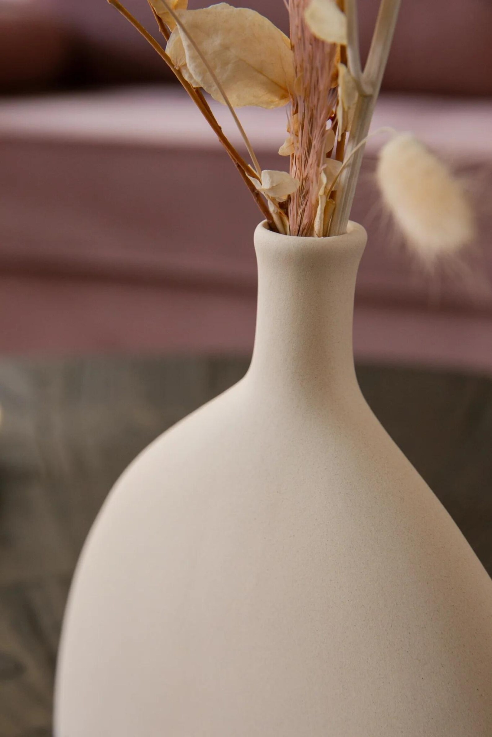 Ceramic Vase Abstract White Flower Vase Elegant Tabletop Accent - Etsy