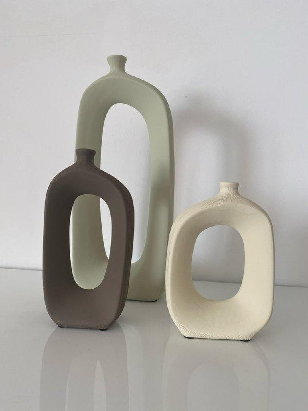 Brushed Ceramic Vase Vintage Nordic Style Home Decoration Vase Table ...