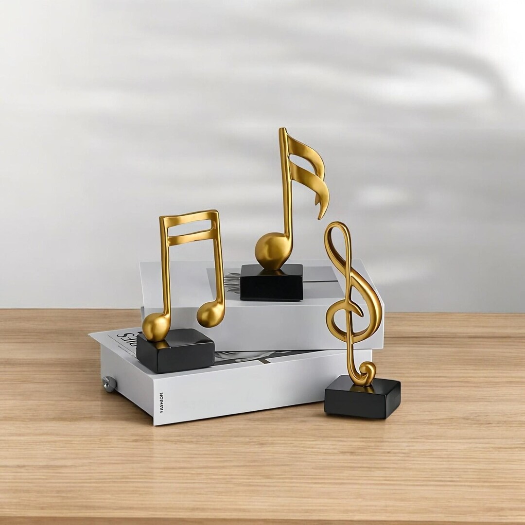 Musical Note Sculptures Treble Clef and Notes Figurines Music Artistic ...