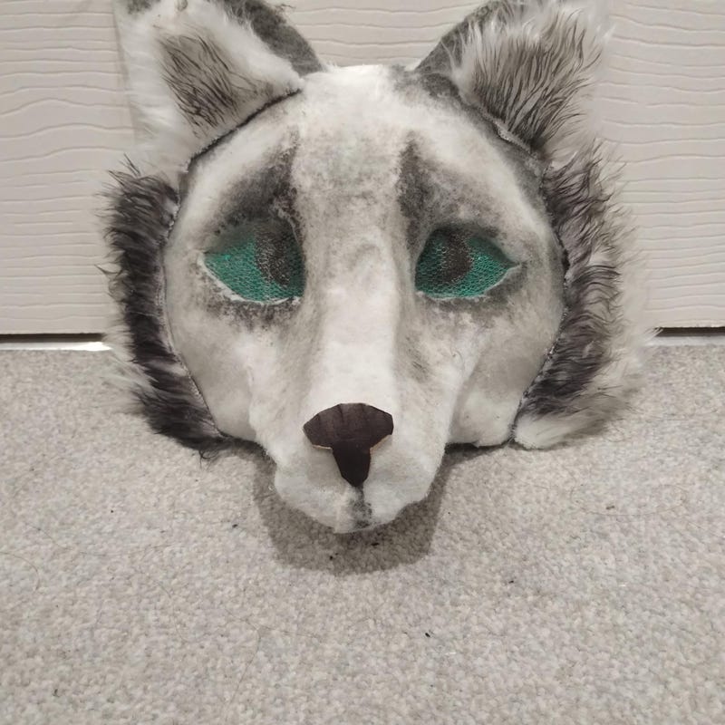 Therian Mask Marble Fox - Etsy