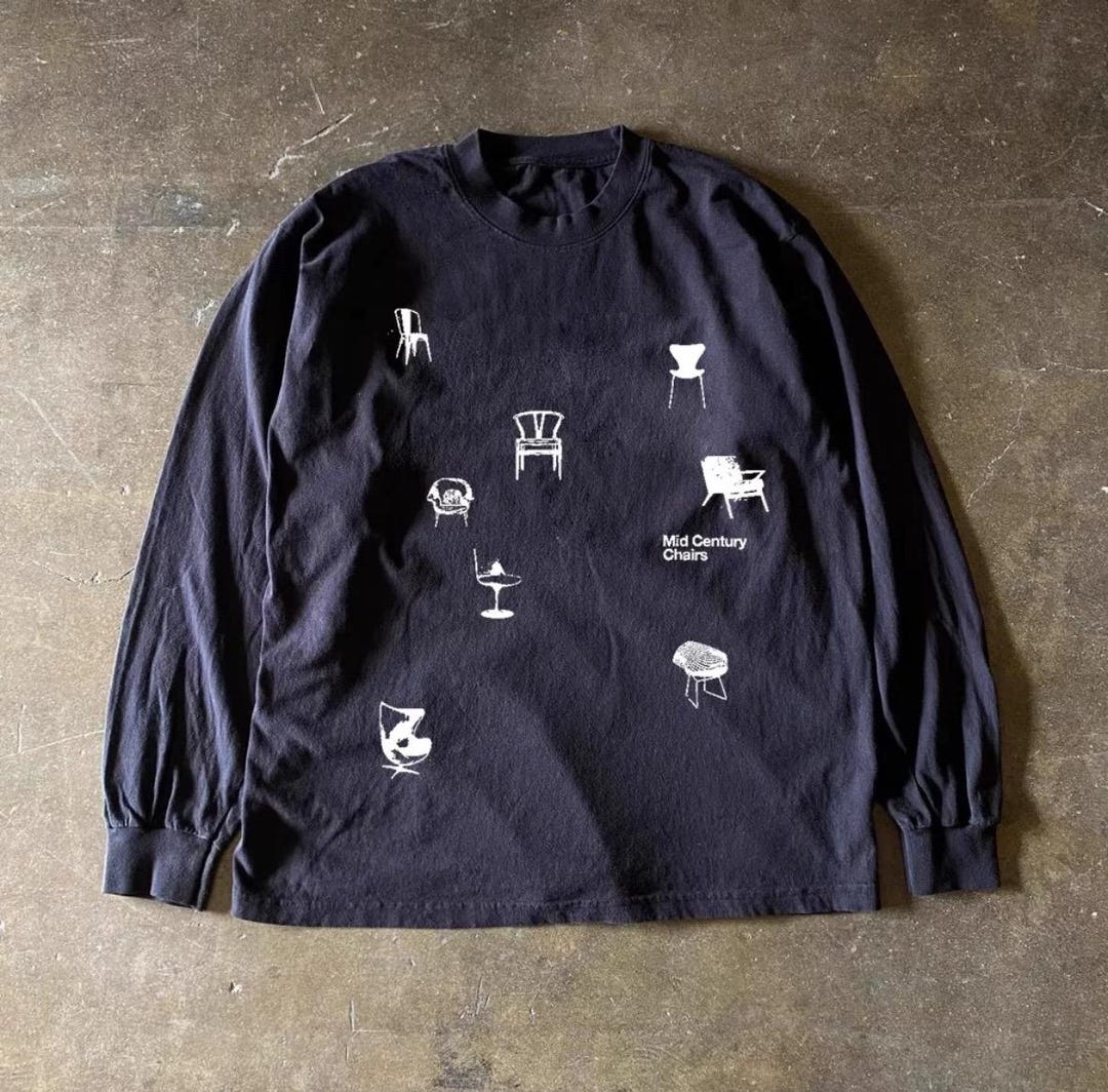 Mid Century Modern Chairs Graphic Tee Shirt Furniture Lovers T-shirt ...