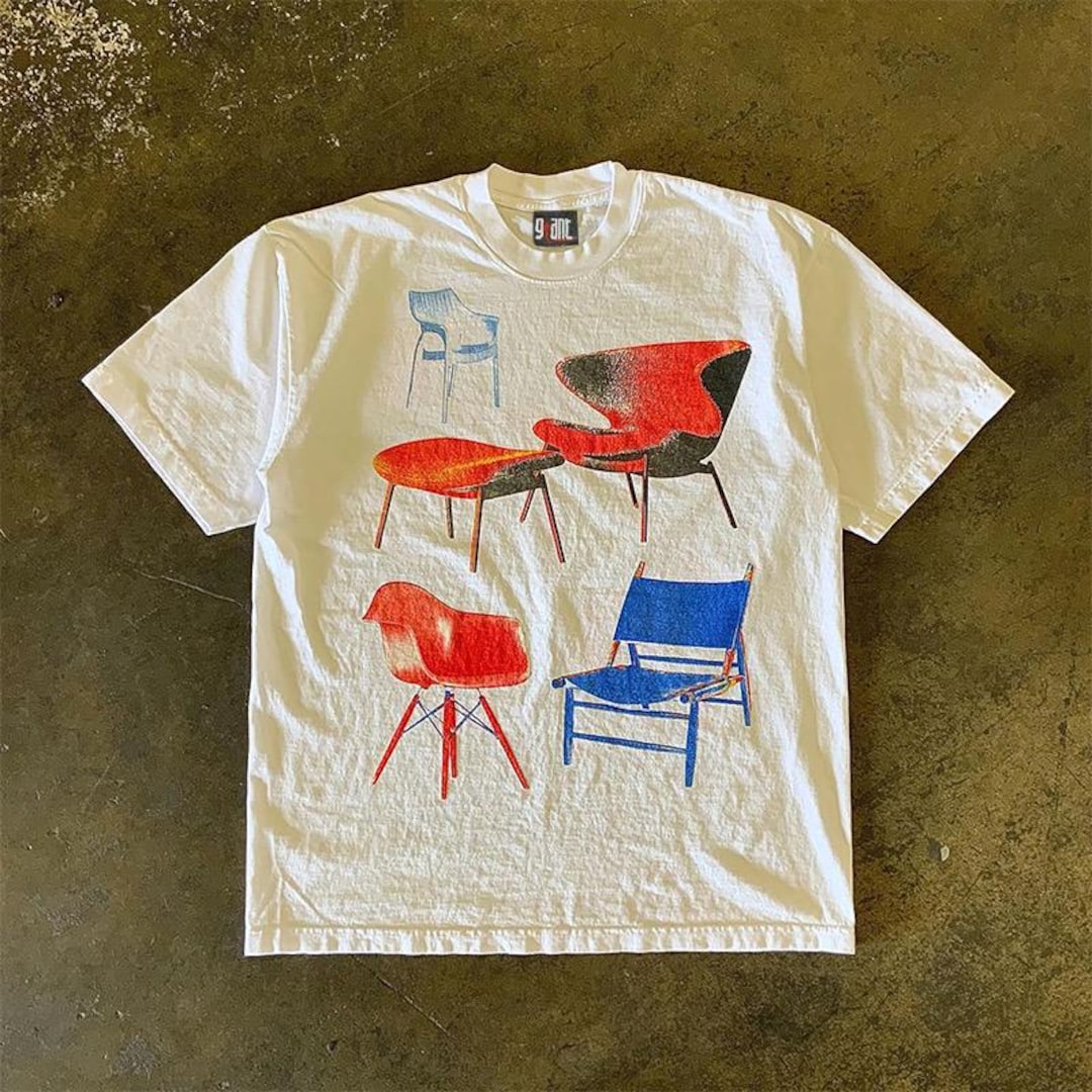 Mid Century Modern Chairs Graphic Tee Shirt Furniture Lovers T-shirt ...
