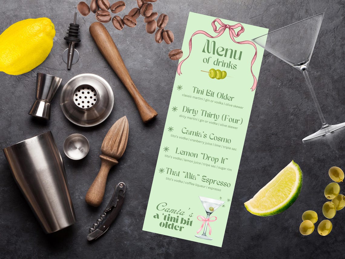 Drink Menu, Bar Menu Template, Cocktail Menu, Drink Menu Template ...