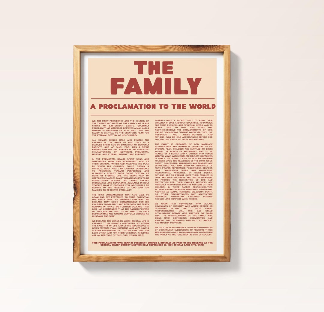 The Family Proclamation |colorful| |LDS| |digital Print| - Etsy