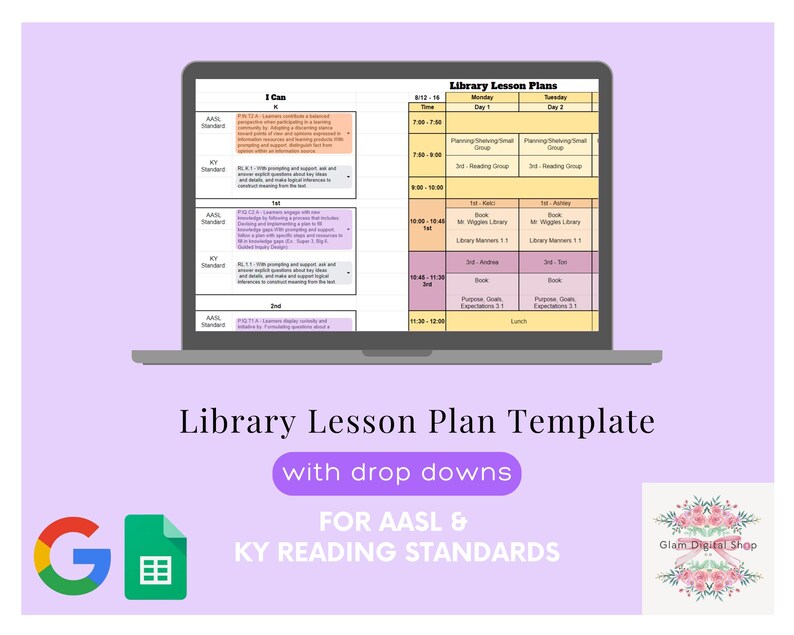 Library Digital Lesson Plan Template, Elementary Lesson Plans, Ky ...