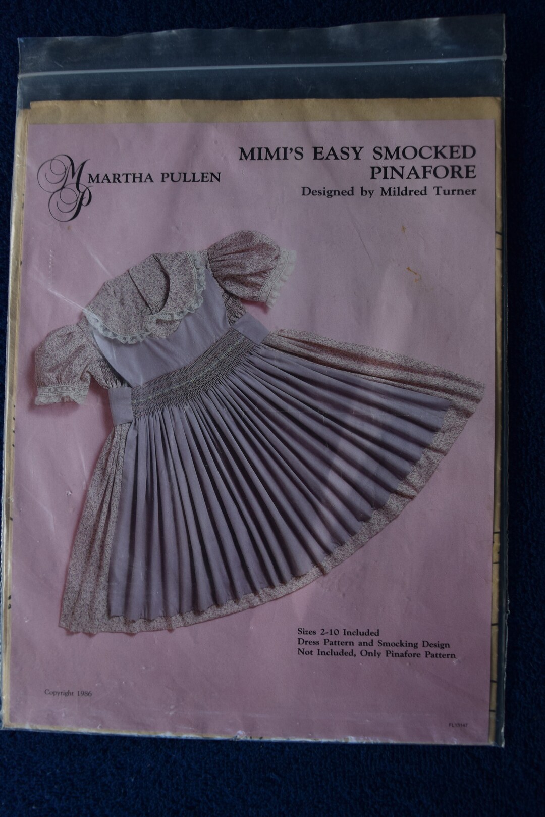 Martha Pullen Mimi's Easy Smoked Pinafore Designed by - Etsy