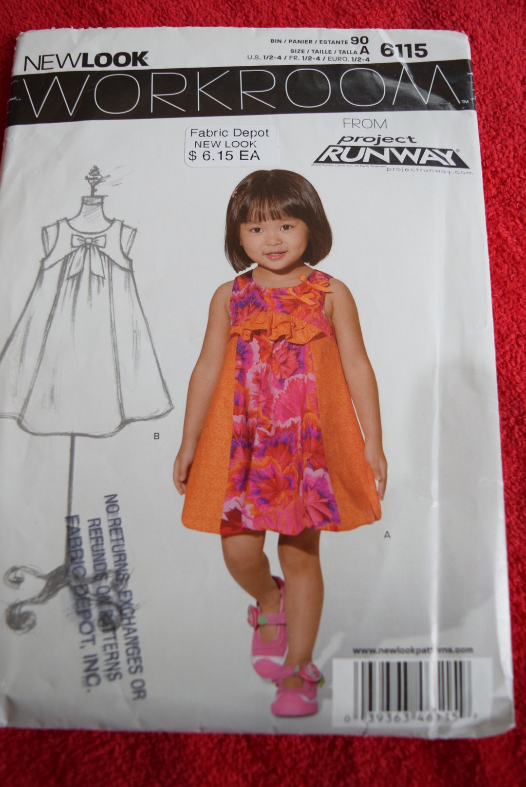 New Look 6115 Workroom de Project Runway dans les tailles 1/2-4 non ...