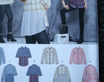 Uncut Simplicity Sewing Pattern 1013 Misses Buton Front Shirts - Etsy