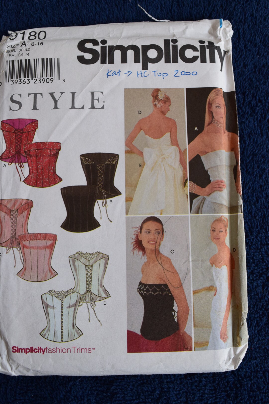 Simplicity 9180 Misses Top and Sash in Sizes 6-16 uncut - Etsy